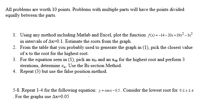 Solved All problems are worth 10 points. Problems with | Chegg.com