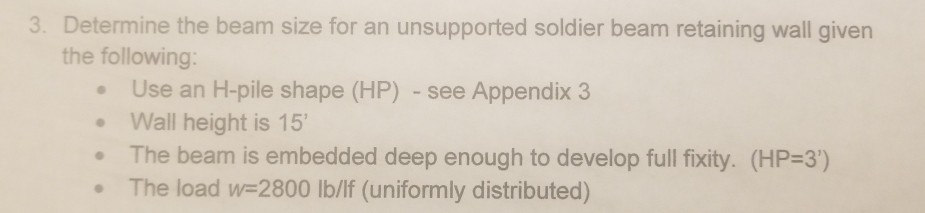 Answered: 3. Determine the beam size for an unsupported sol