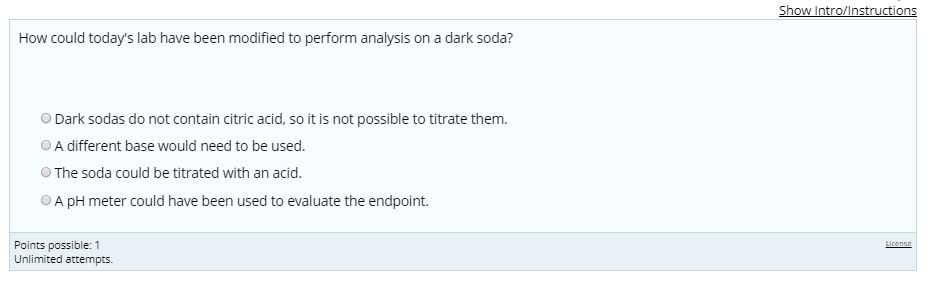Solved This lab is about titration of a carbonated beverage. | Chegg.com