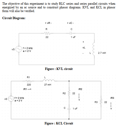 Solved The objective of this experiment is to study RLC | Chegg.com