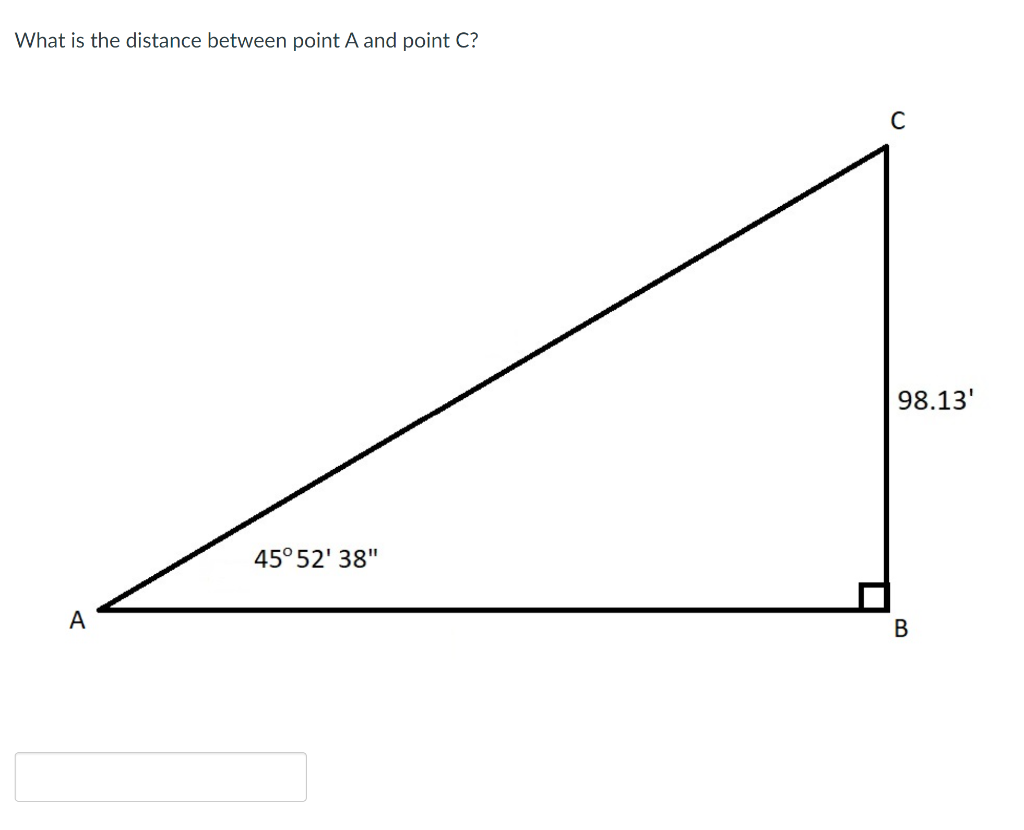 Solved What is the distance between point A and point C ? | Chegg.com