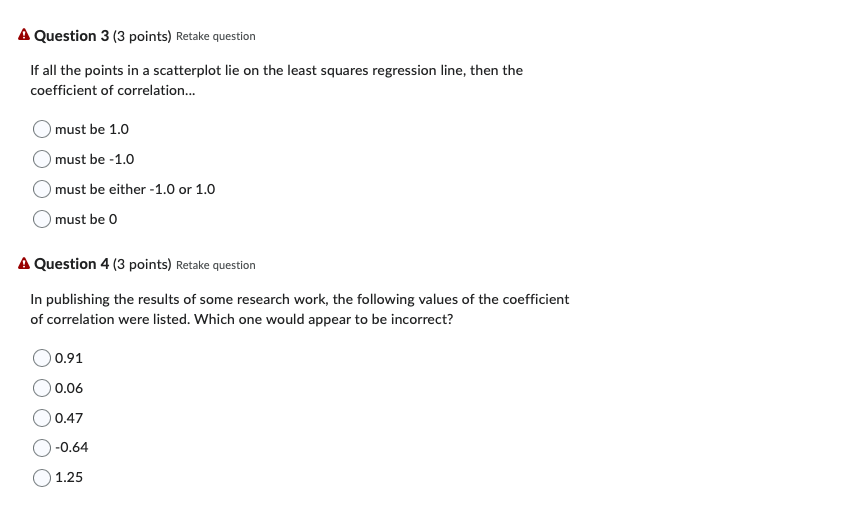 Solved A Question 3 (3 points) Retake question If all the | Chegg.com