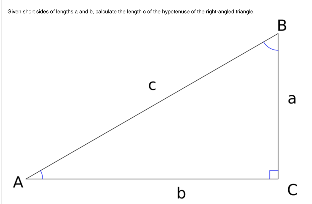 Solved Given short sides of lengths a and b, calculate the | Chegg.com
