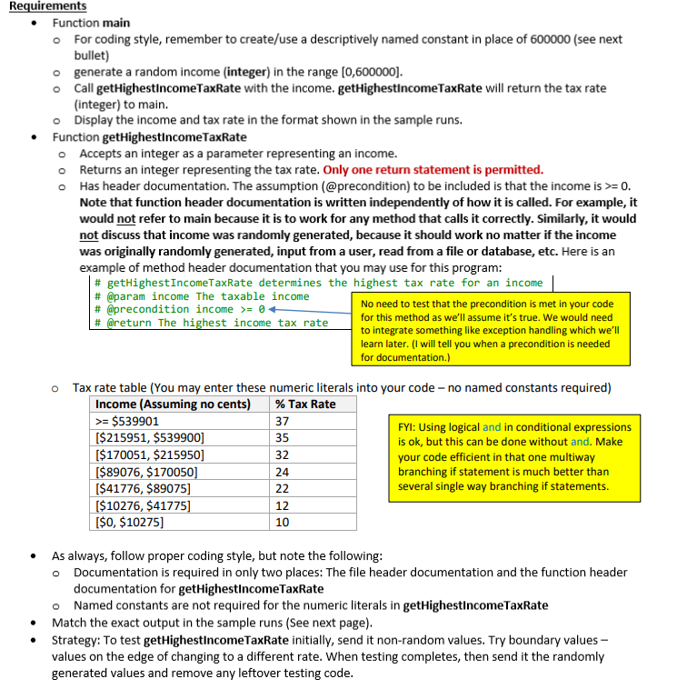 Solved - Function main For coding style, remember to | Chegg.com