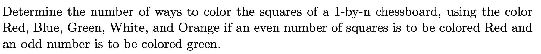 Solved EVEN number to be colored Red. ODD number to be | Chegg.com