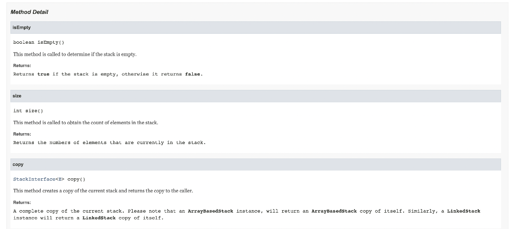Solved ArrayBasedStack Class You will write the | Chegg.com