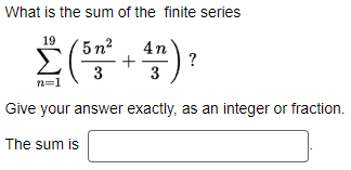 Solved What is the sum of the finite series | Chegg.com