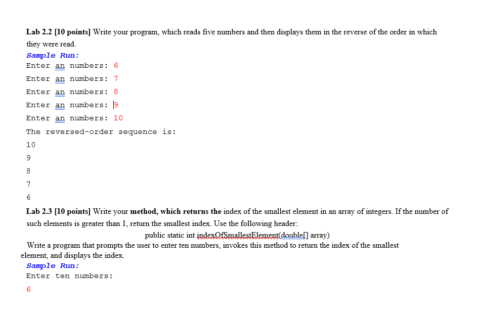 Solved Lab 2.2 [10 points] Write your program, which reads | Chegg.com