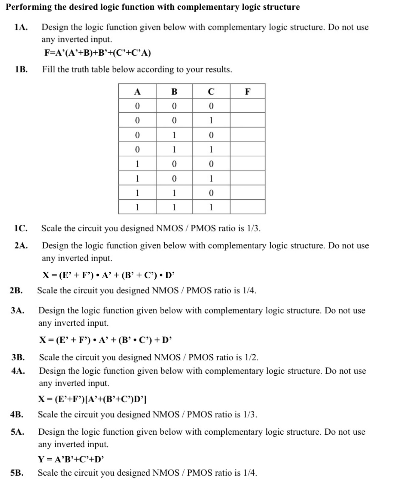 Solved Performing the desired logic function with | Chegg.com