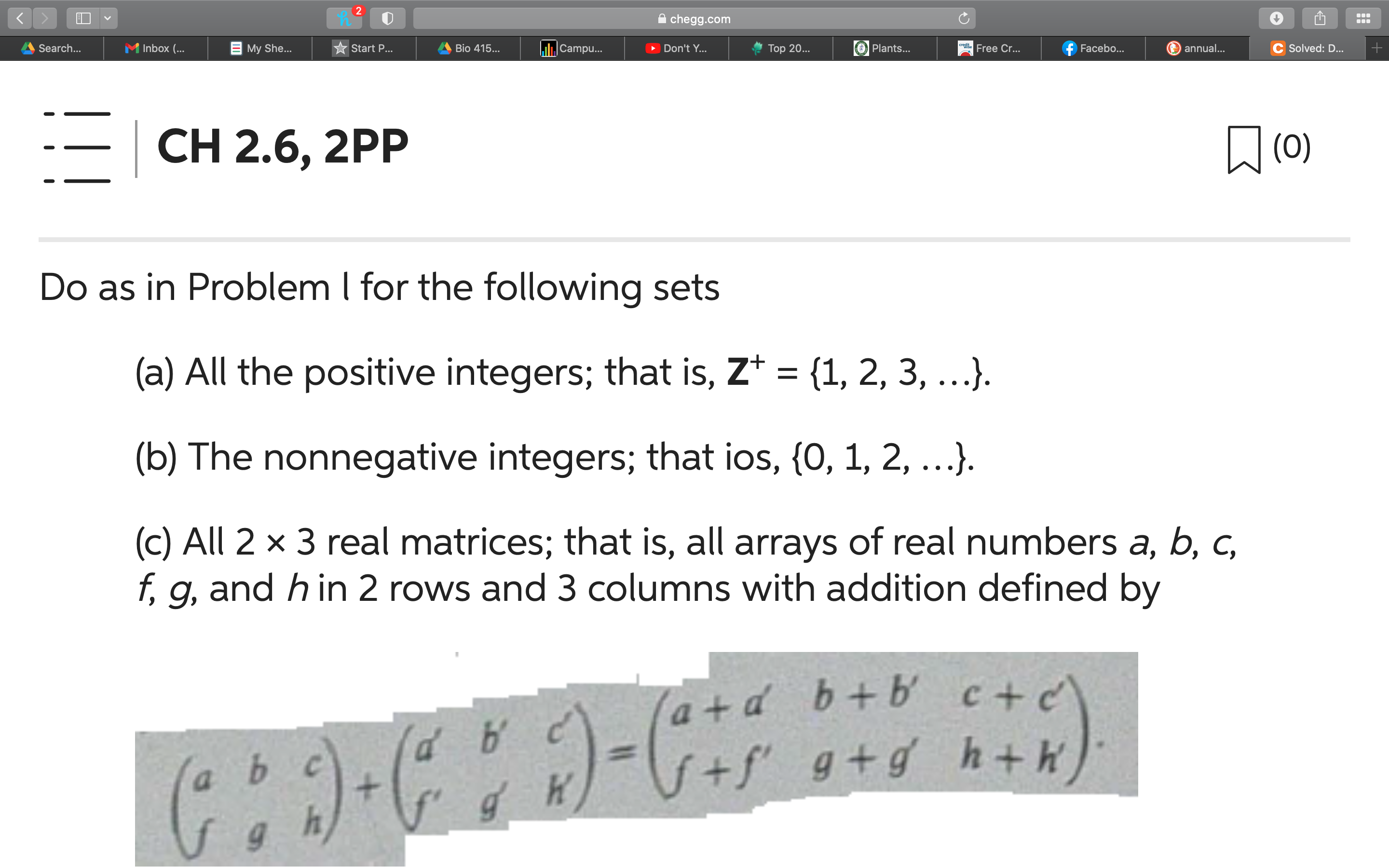 Solved For each of the following sets, tell whether it is or | Chegg.com