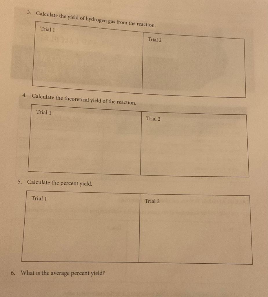 Solved CALCULATIONS: Perform calculations for both trials. | Chegg.com