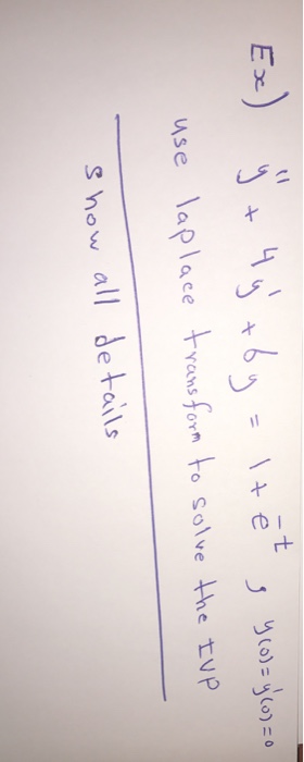 Solved y" + 4y' + 6y = 1 + e^-t, y(0) = y'(0) = 0 use | Chegg.com