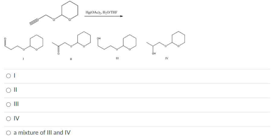 Solved I II III Iv । II III IV a mixture of III and IV | Chegg.com