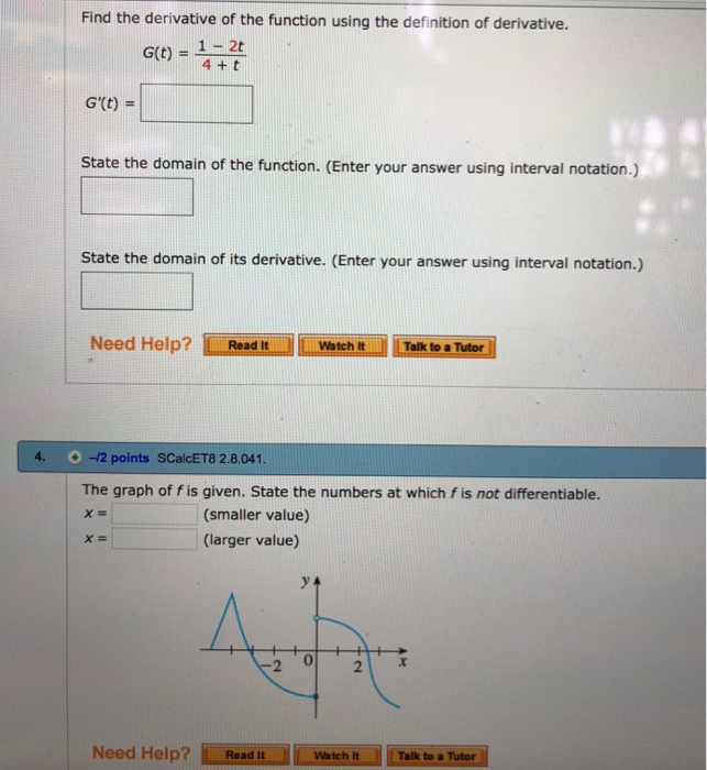 Solved Find the derivative of the function using the | Chegg.com