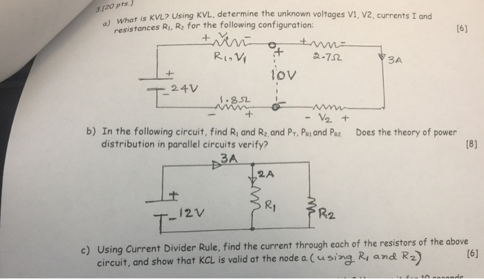 Solved What is KVL? Using KVL, determine the unknown | Chegg.com