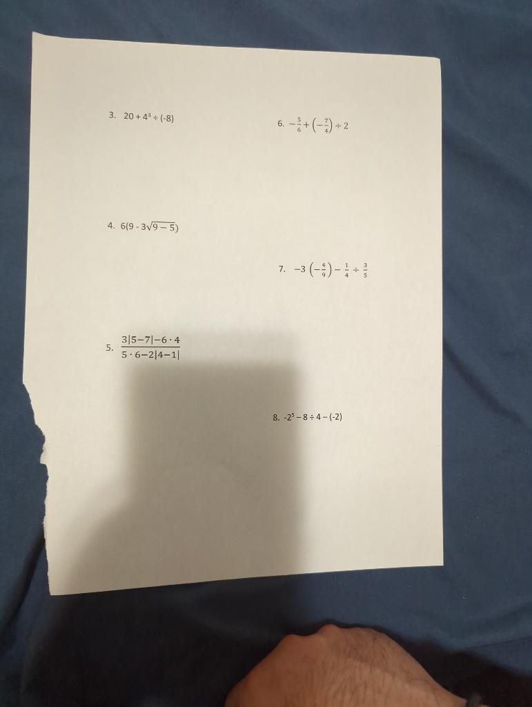 Solved 8. 3{[6(x+4)−33]−2[5(x−8)−82]} F. Evaluate each | Chegg.com