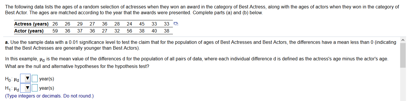 Solved The following data lists the ages of a random | Chegg.com
