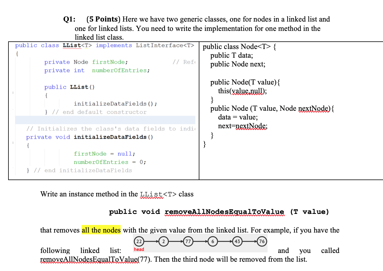 Solved Q1: (5 Points) Here we have two generic classes, one | Chegg.com