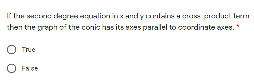 Solved If the second degree equation in x and y contains a | Chegg.com