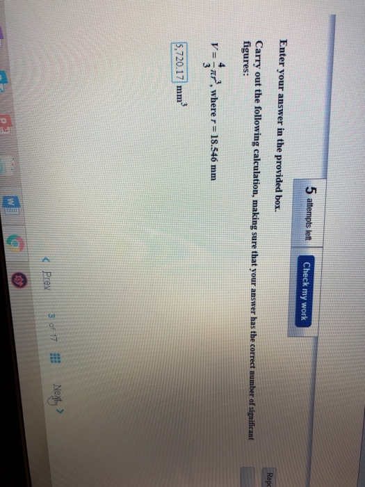 Solved Check my work Enter your answer in the provided box. | Chegg.com