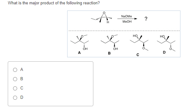 Solved What is the major product of the following reaction? | Chegg.com