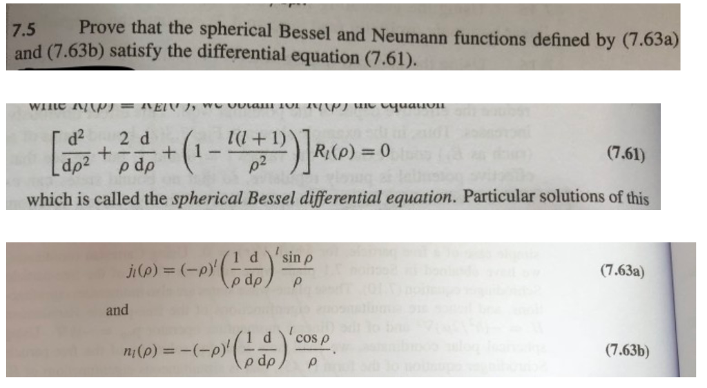 Solved Prove that the spherical Bessel and Neumann functions | Chegg.com