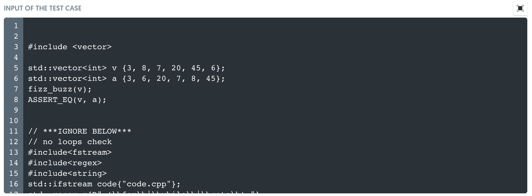 Solved Write a c++ function `fizz_buzz` that takes a vector | Chegg.com