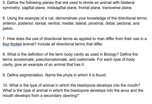 Solved 5. Define the following planes that are used to | Chegg.com