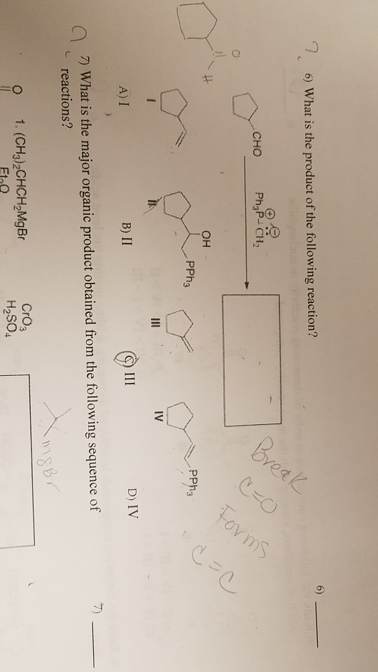 Solved 6) What i the product f th follwing reaction? CHO | Chegg.com