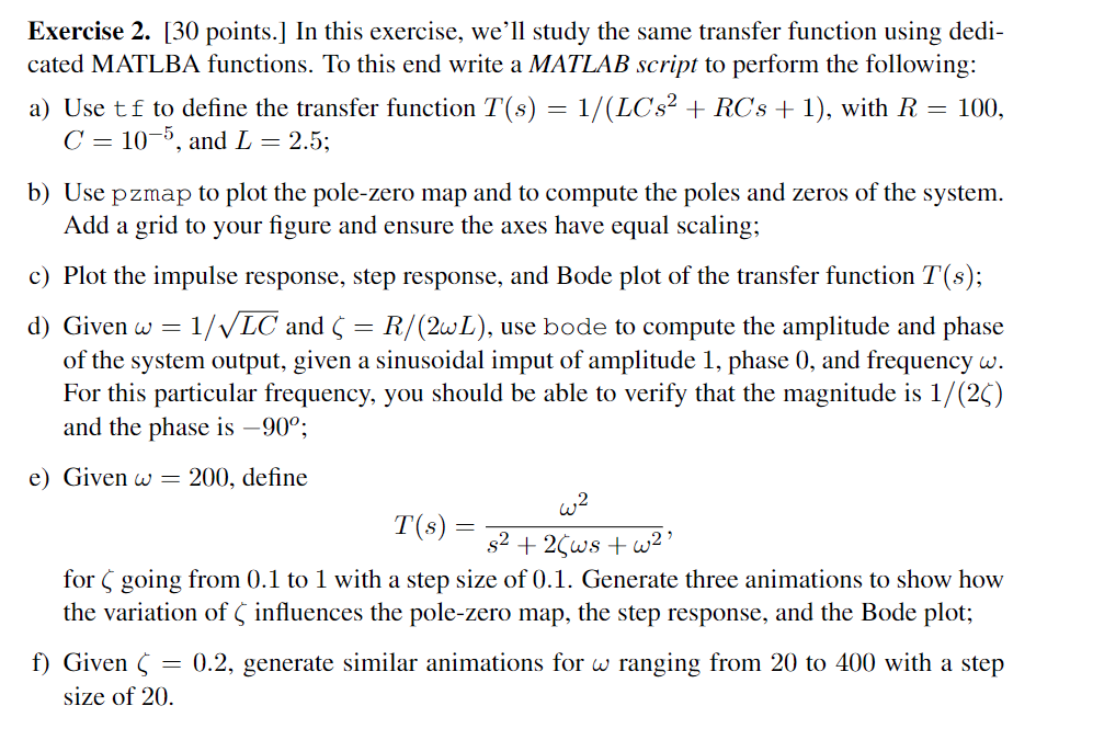 Solved Exercise 2. [30 points.] In this exercise, we'll | Chegg.com