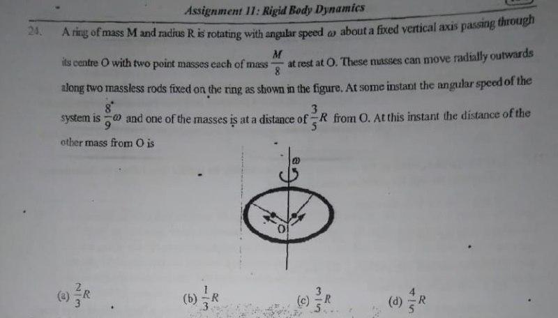 Solved Assignment 11: Rigid Body Dynamics A ring of mass M | Chegg.com