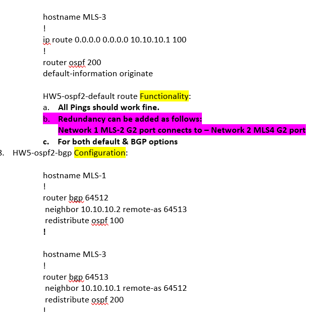 Lab 7&8 - Configuring Routing Protocols Final Grade | Chegg.com