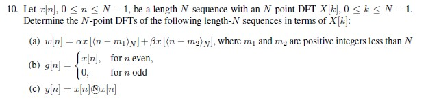 Solved 10 Let Rn 0n N 1 Be A Length N Sequence With An