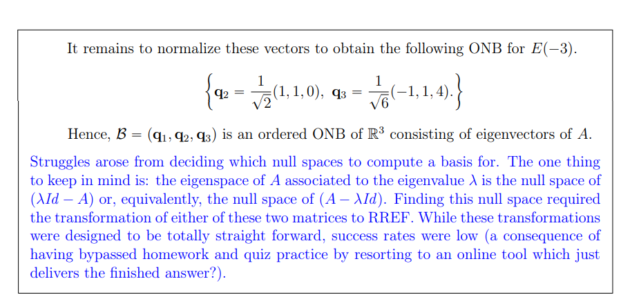 Solved 0) Construct an orthonormal basis for each eigenspace | Chegg.com