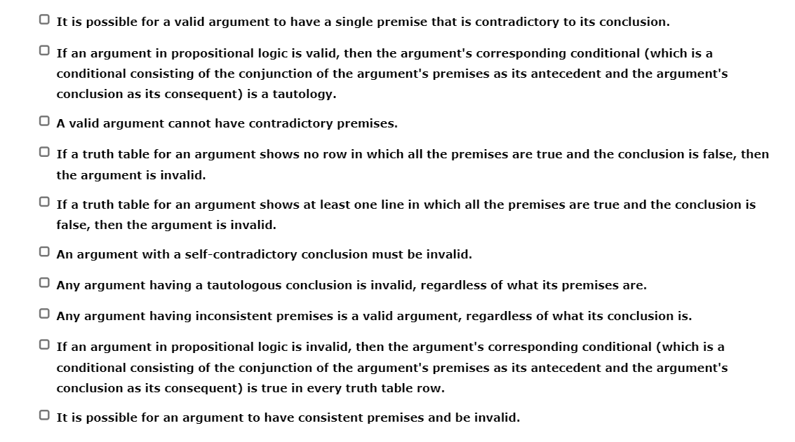 Solved It is possible for a valid argument to have a single | Chegg.com