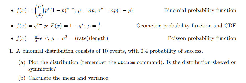 Solved п = Binomial probability function • f(x) = (2 C) p" | Chegg.com
