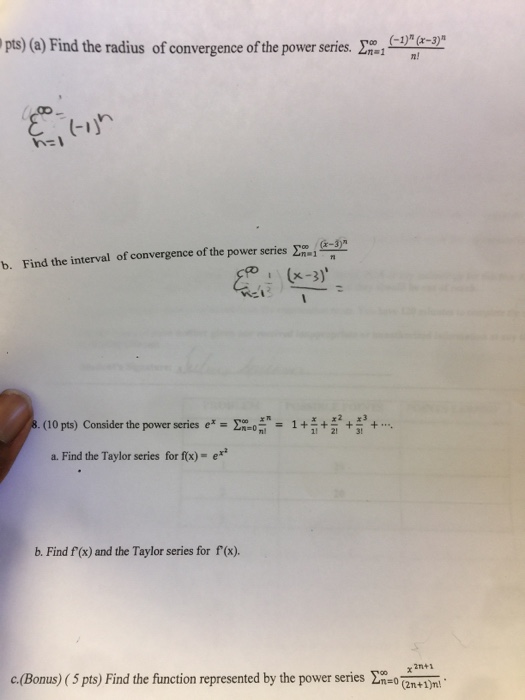 Solved Find the radius of convergence of the power series. | Chegg.com