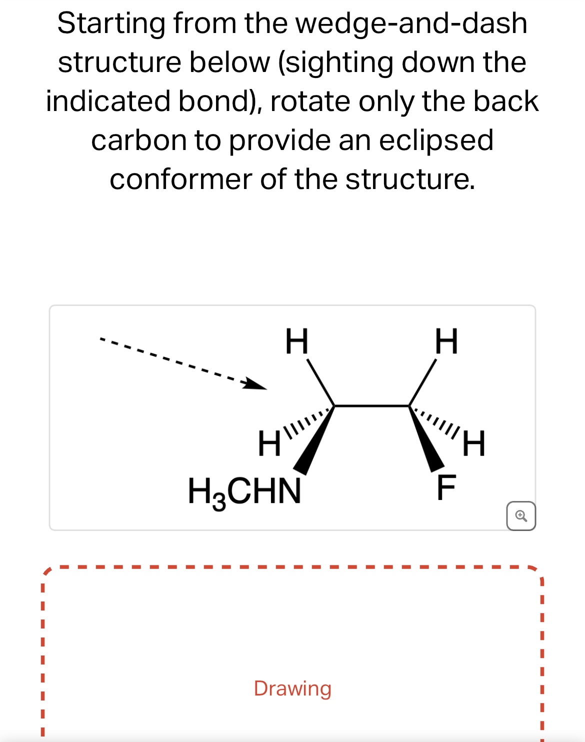 Solved Starting from the wedge-and-dash structure below | Chegg.com