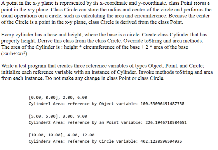 Solved Java Program Point.java public class Point { | Chegg.com