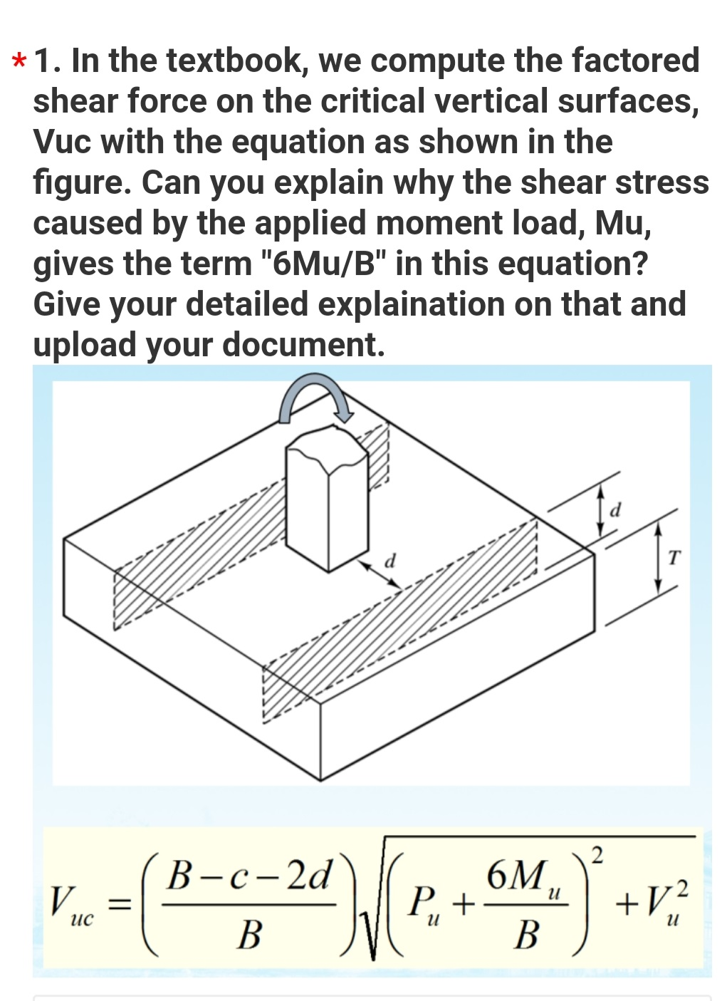 Solved *1. In the textbook, we compute the factored shear | Chegg.com