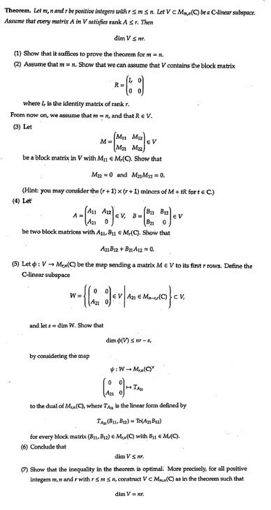 Solved Theorem, Let m, n ﻿and r be ﻿positive integers with | Chegg.com
