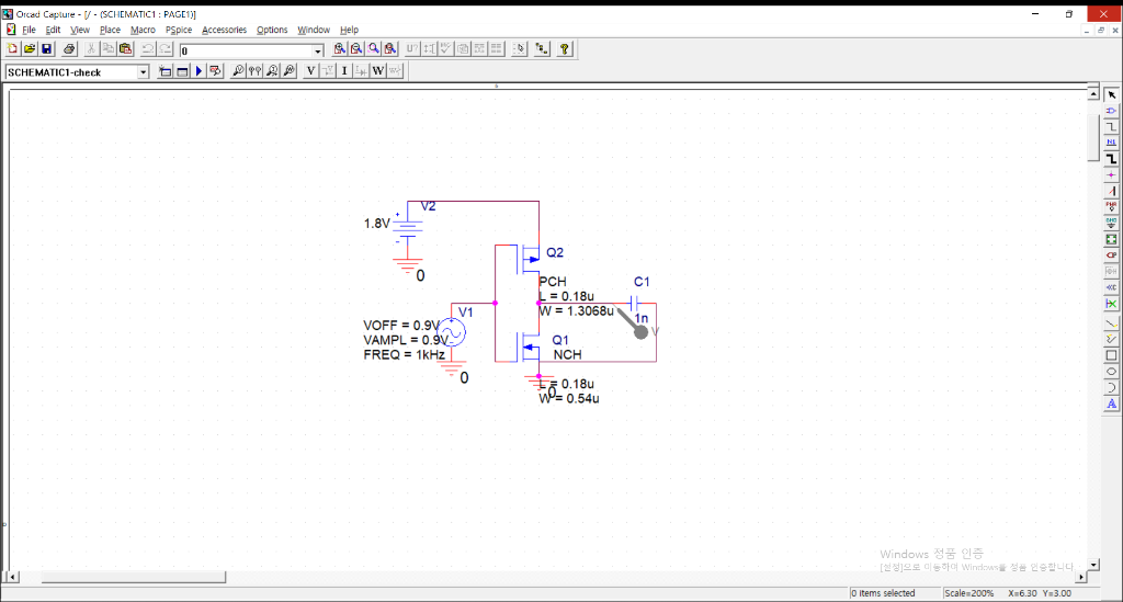 I'm using Pspice to run a simple CMOS inverter, but | Chegg.com