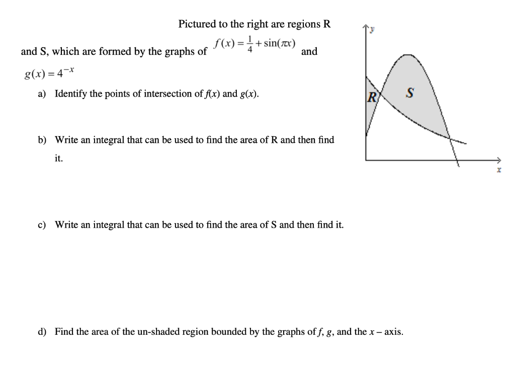 Solved Pictured to the right are regions R and S, which are | Chegg.com
