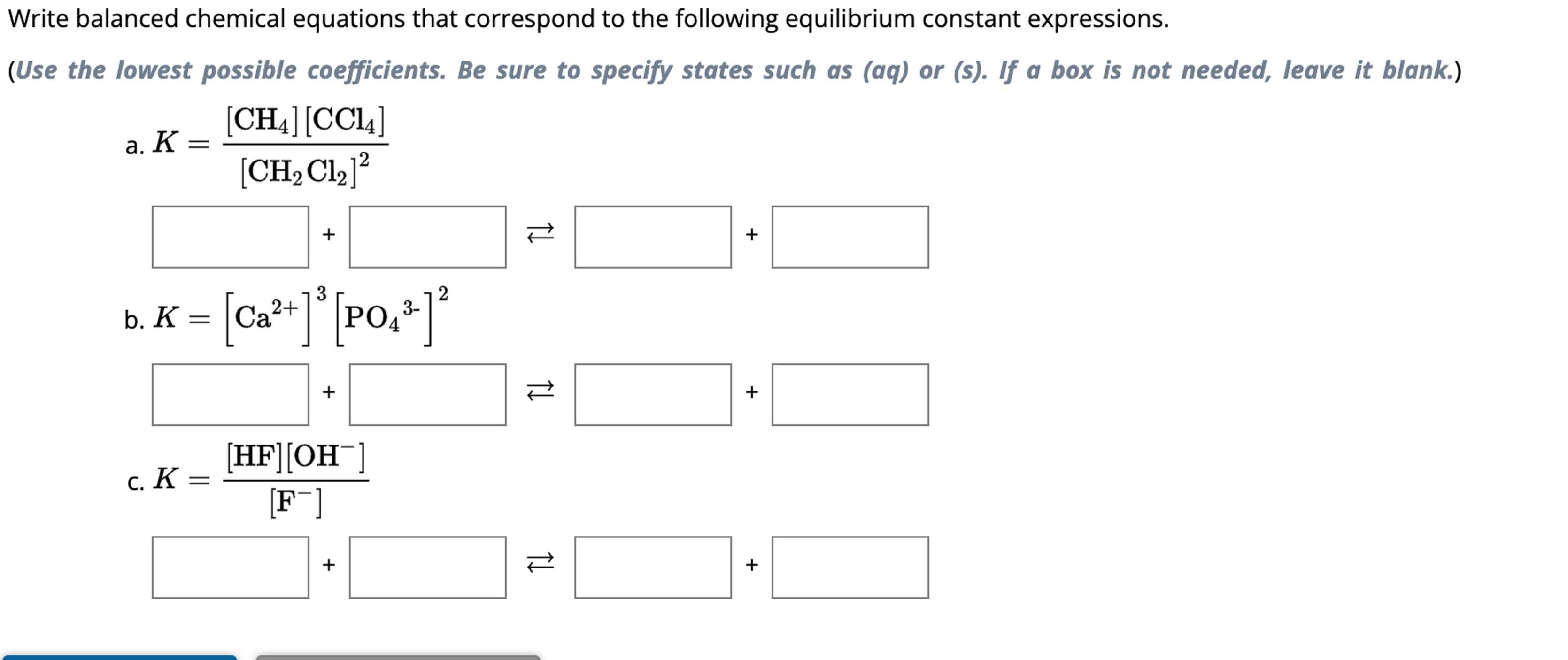 Solved Write balanced chemical equations that correspond to | Chegg.com