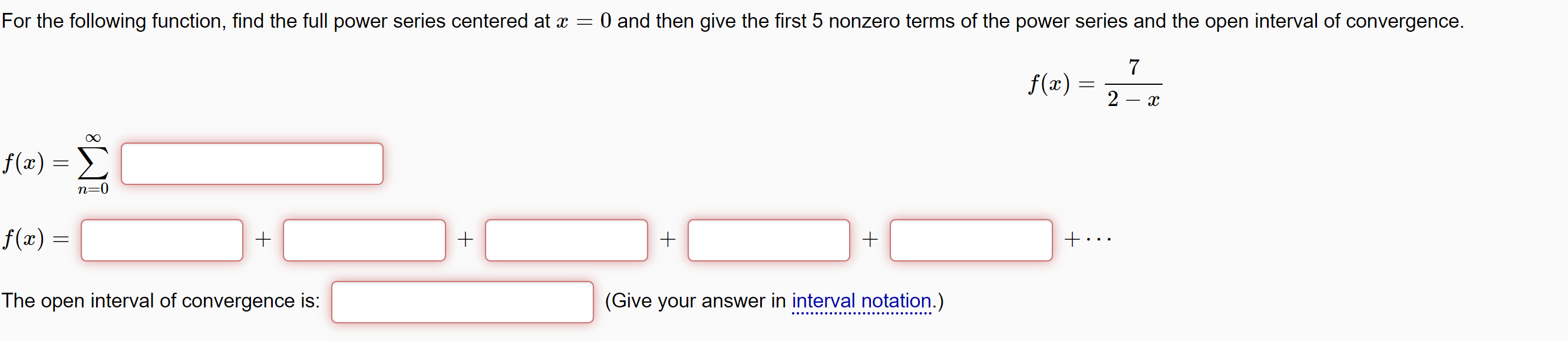 Solved For the following function, find the full power | Chegg.com