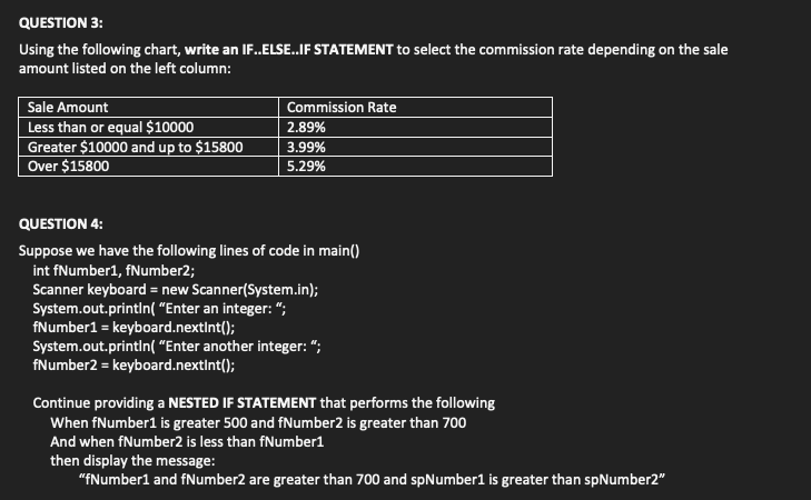 Solved QUESTION 3: Using the following chart, write an | Chegg.com
