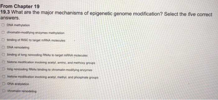 Solved From Chapter 19 19.3 What are the major mechanisms of | Chegg.com