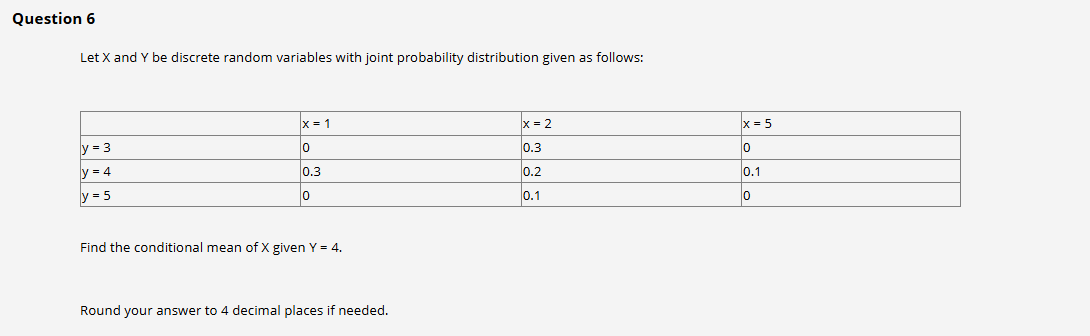 Solved Question 6 ﻿Let \( ﻿X \) ﻿and \( ﻿Y \) ﻿be discrete | Chegg.com