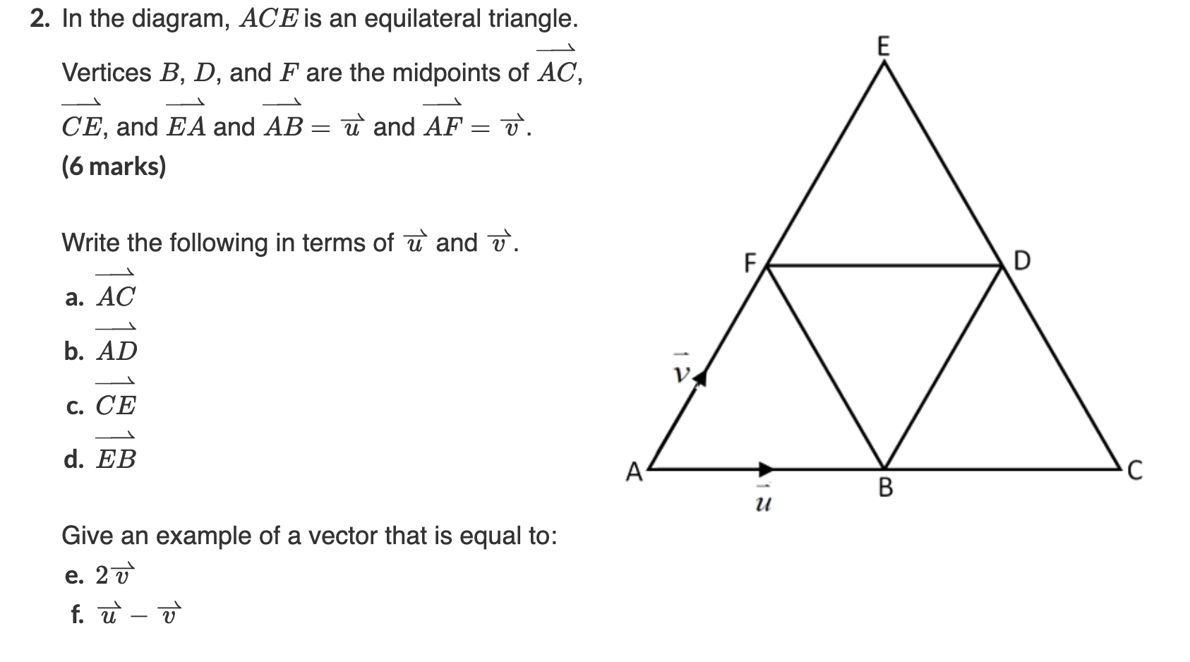 Solved In the diagram, ACE is an equilateral | Chegg.com