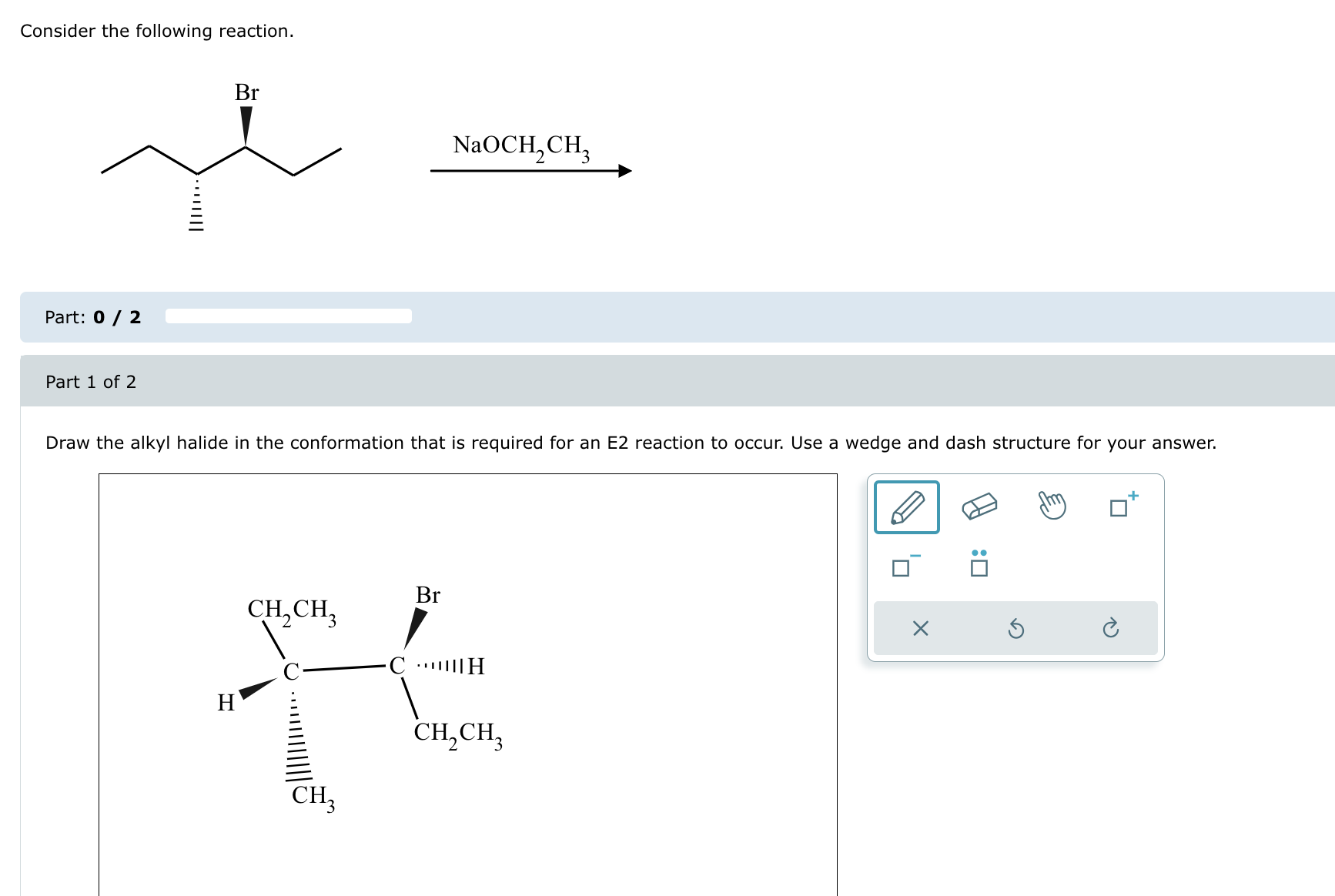 Solved Consider the following reaction. Part: 0 / 2 Part 1 | Chegg.com